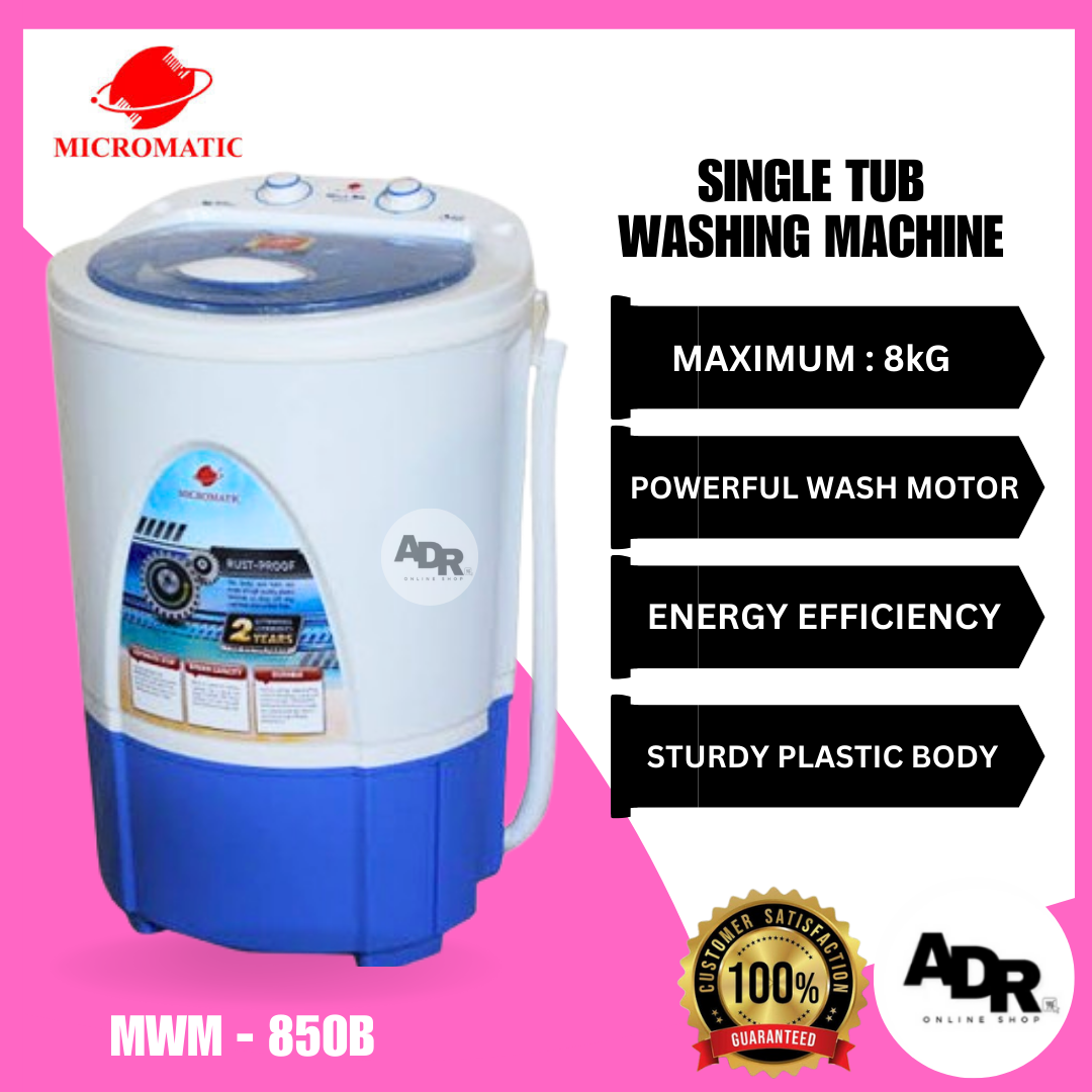 Micromatic Washing Machine 8KG MWM-850 Powerful Wash Motor | Lazada PH