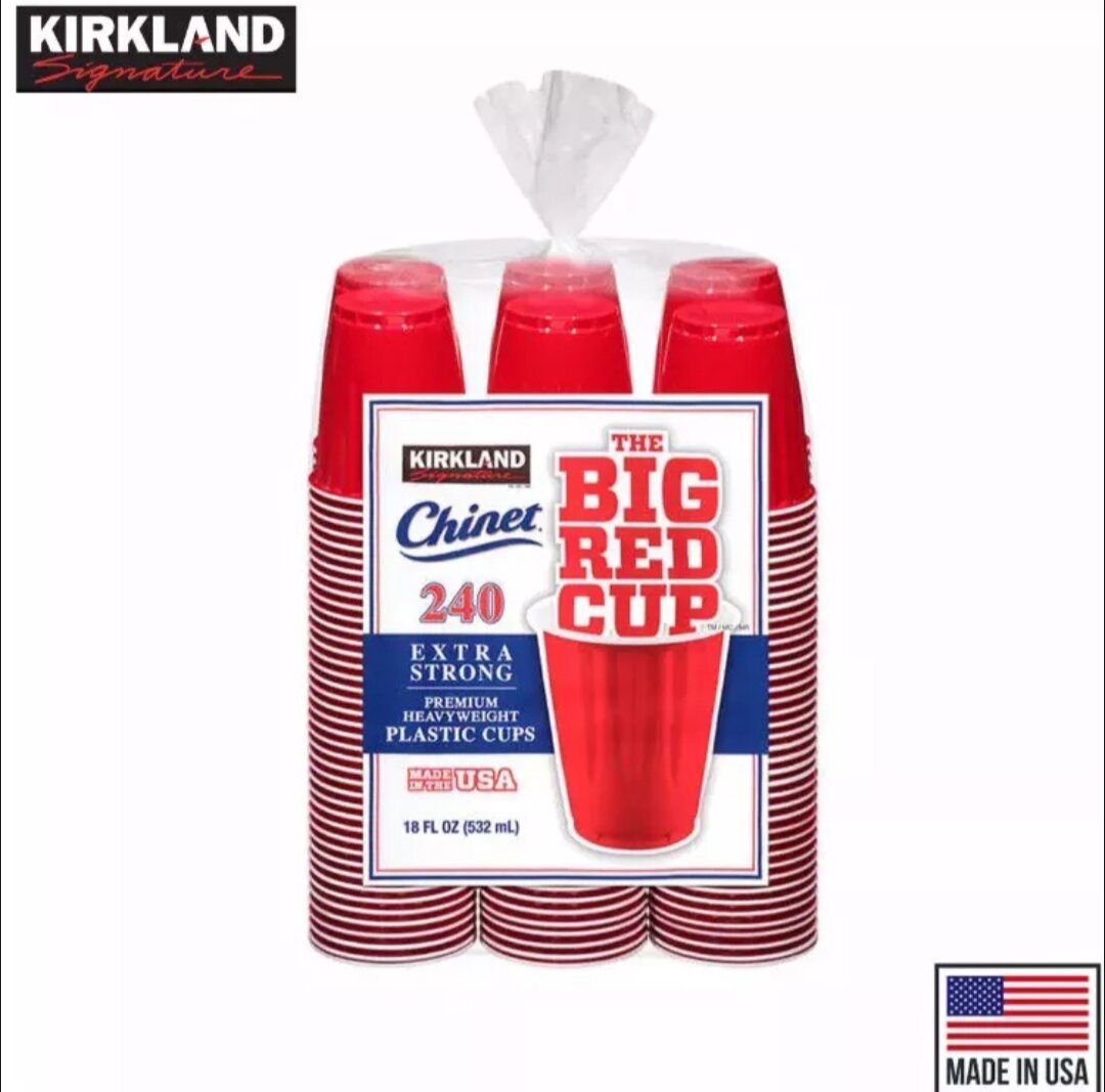 Kirkland Signature Premium Heavyweight Plastic Red Cups 240pcs | Lazada PH