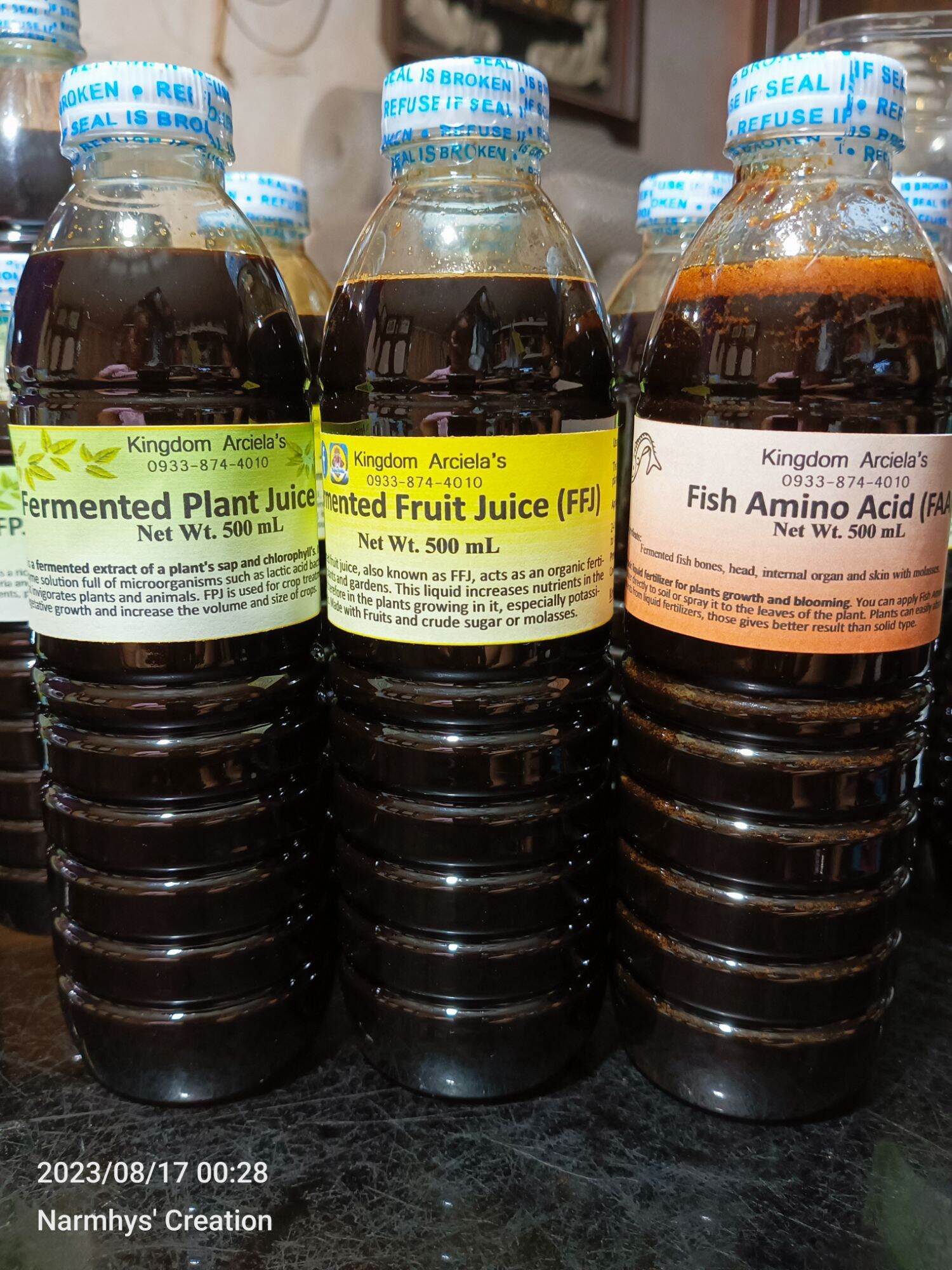 Organic Fertilizer Bundle - FAA, FPJ and FFJ (3 bottles) | Lazada PH
