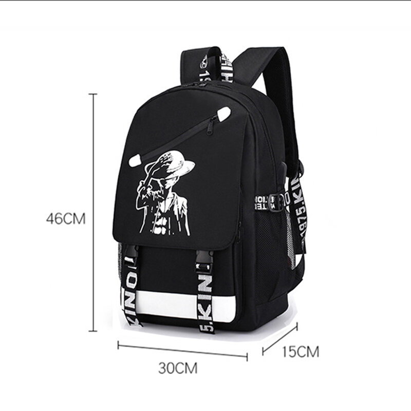 Anime One Piece Backpack for School Waterproof Packbag Napsack Canvas ...