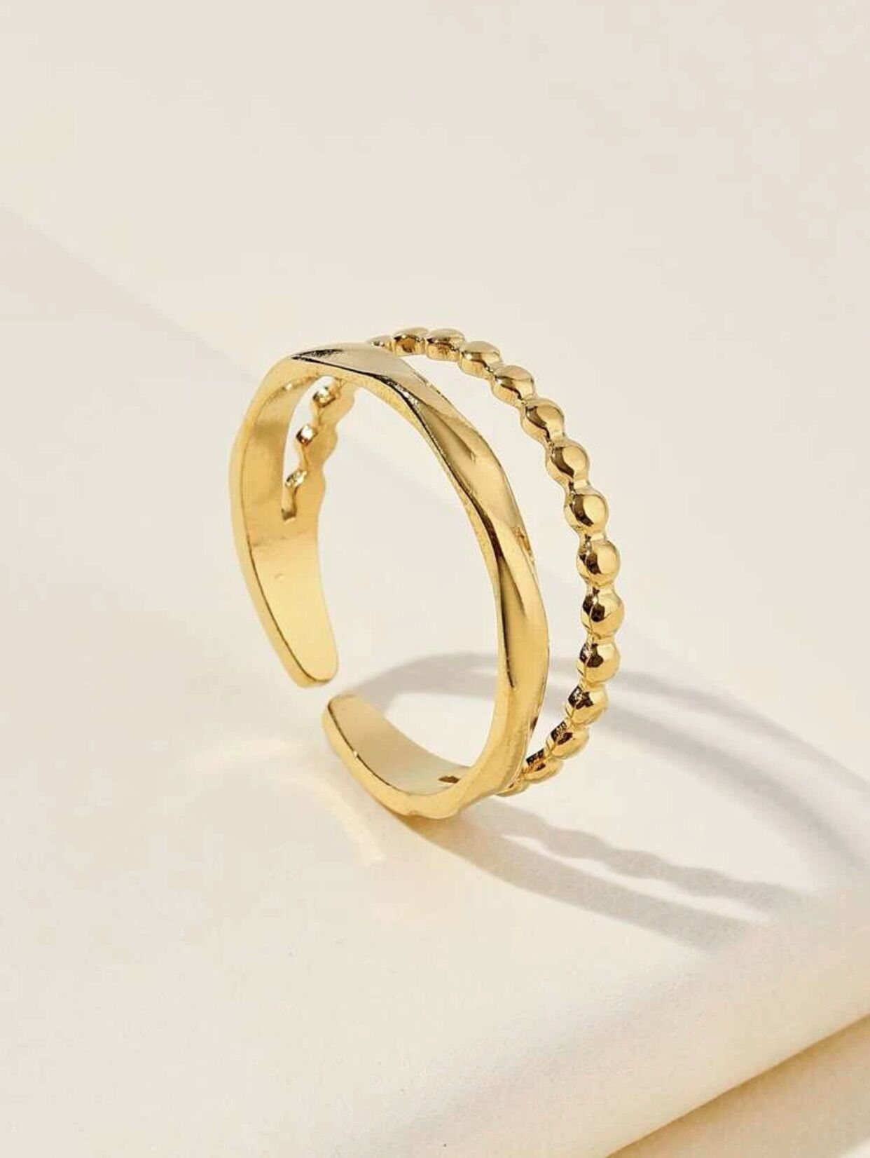 MINIMALIST LAYERED CUFF RING | Lazada PH