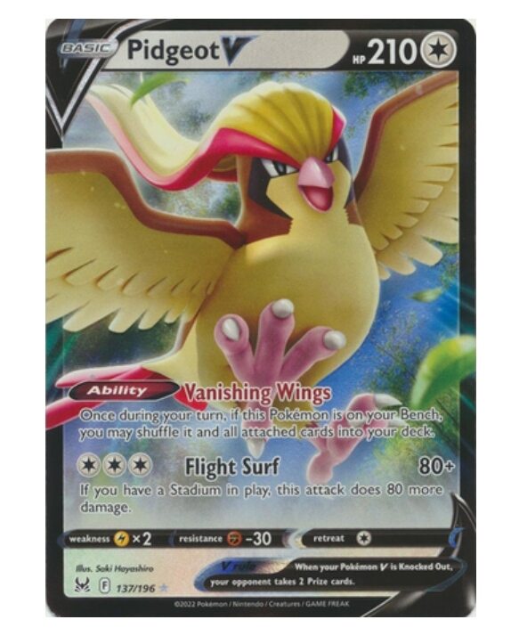 Pidgeot V - 137/196 - Ultra Rare Sword & Shield: Lost Origin | Lazada PH