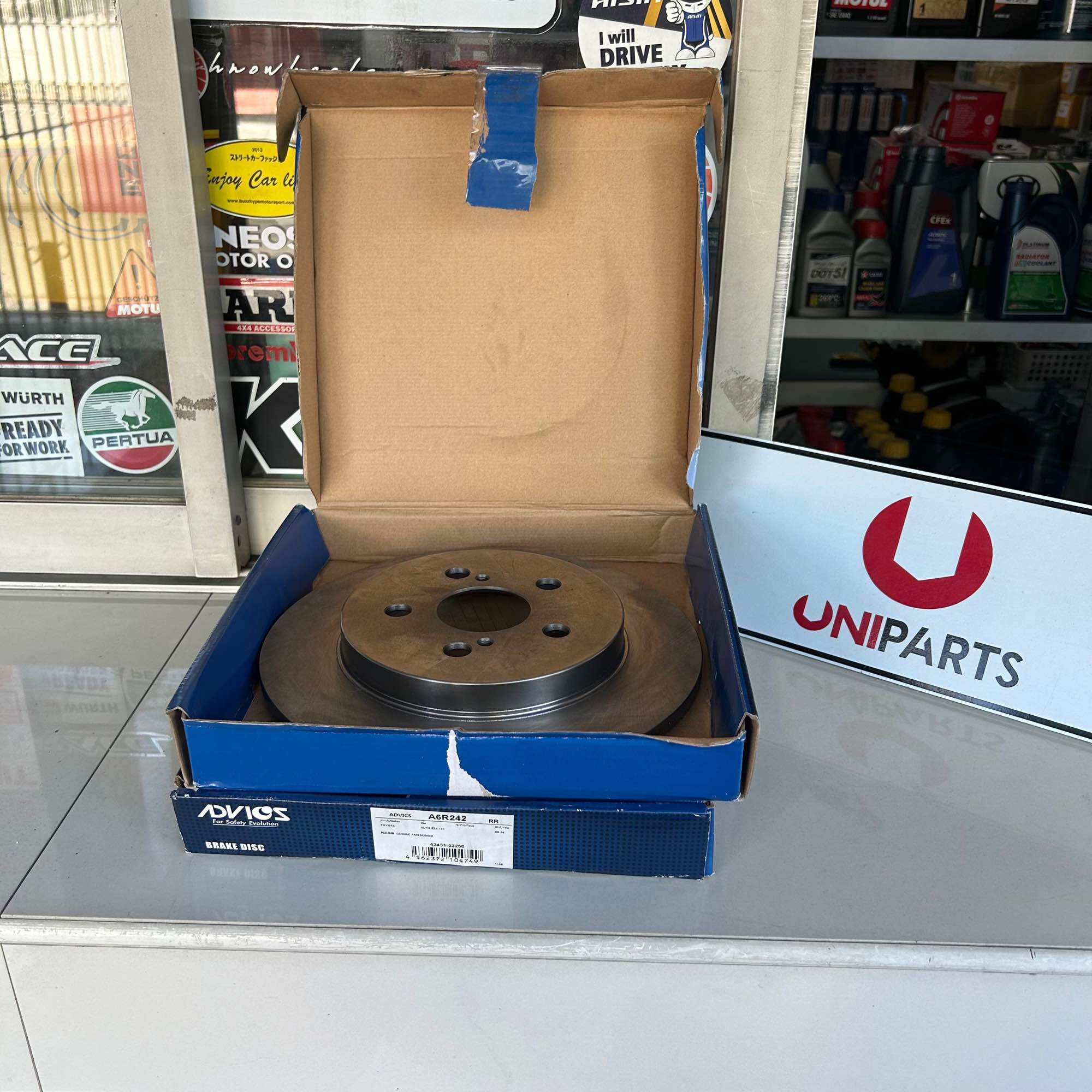 GENUINE/ORIGINAL ADVICS ROTOR DISC REAR FOR TOYOTA COROLLA ALTIS 2008-2019 (A6R242) | Lazada PH