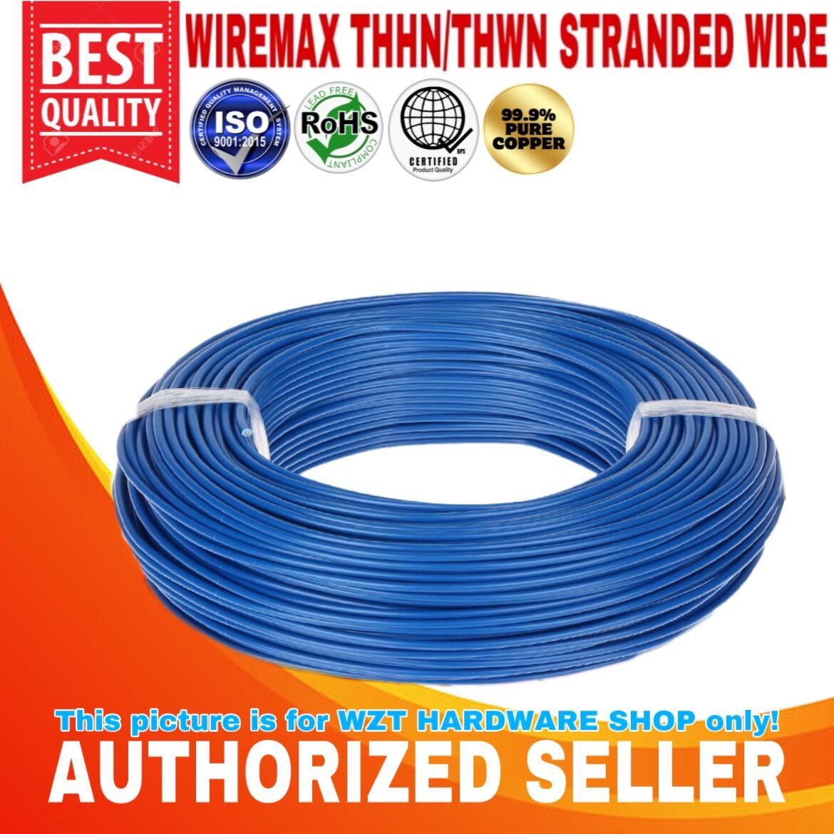WIREMAX 99.9% PURE COPPER THHN/THWN STRANDED WIRE 10/7 5.5mm (150 ...