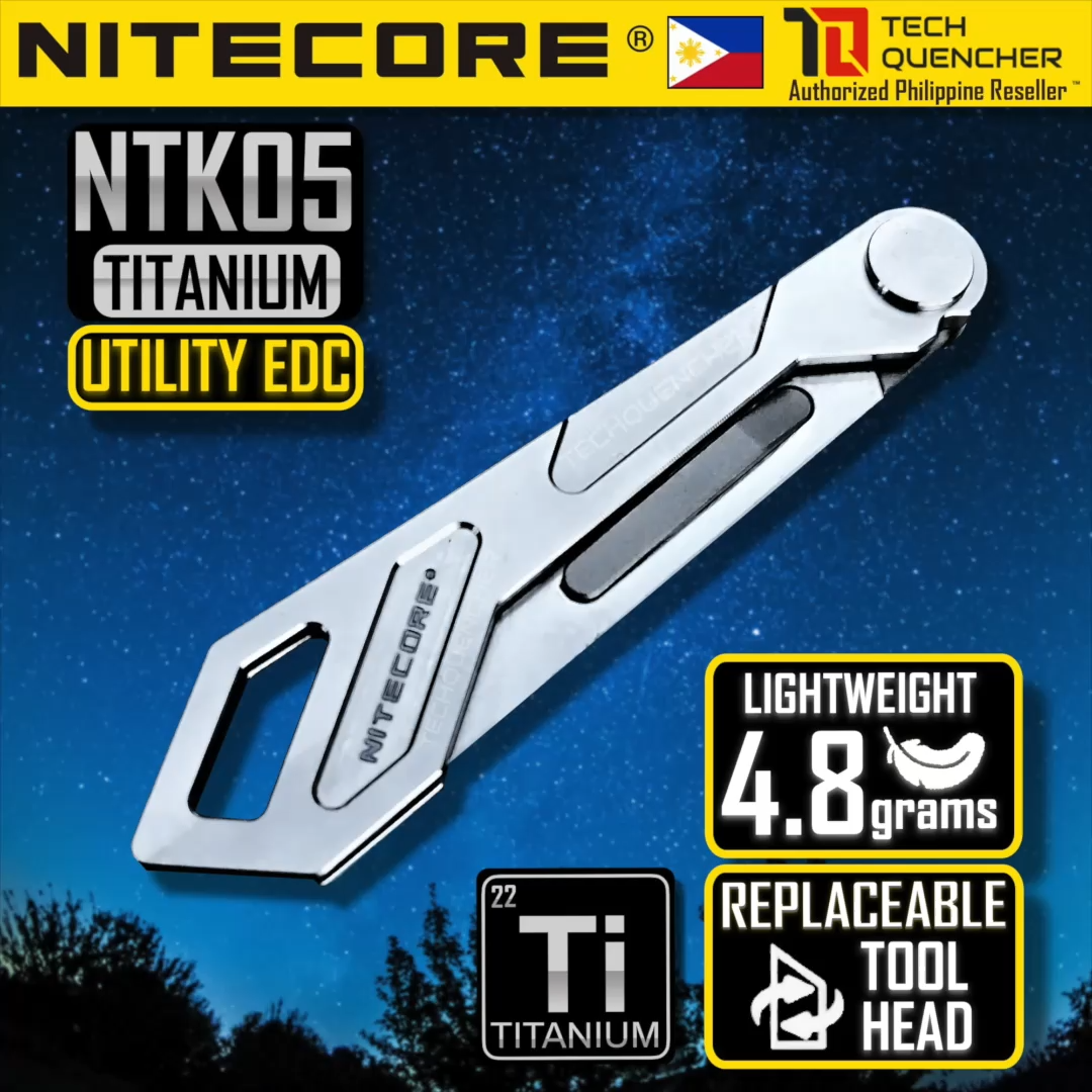 Nitecore NTK05 Micro Foldable Titanium Keychain Tool - Lightweight ...