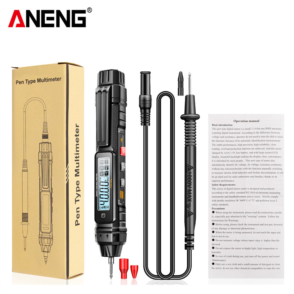 ANENG A3005 Digital Professional Multimeter Pen Testers AC/DC Voltage ...