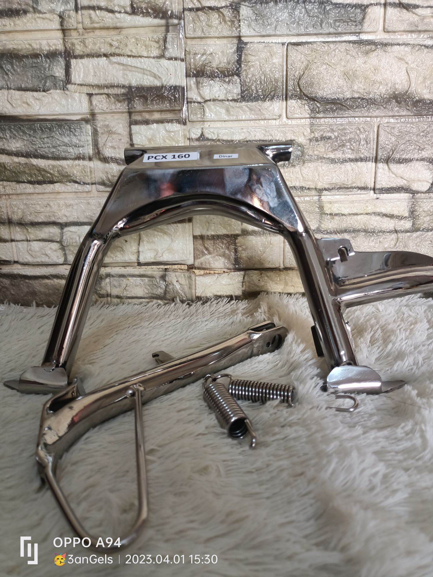 HONDA PCX 160(STANDARD SIZE)STAINLESS SIDE&CENTER STAND W.STAINLESS ...