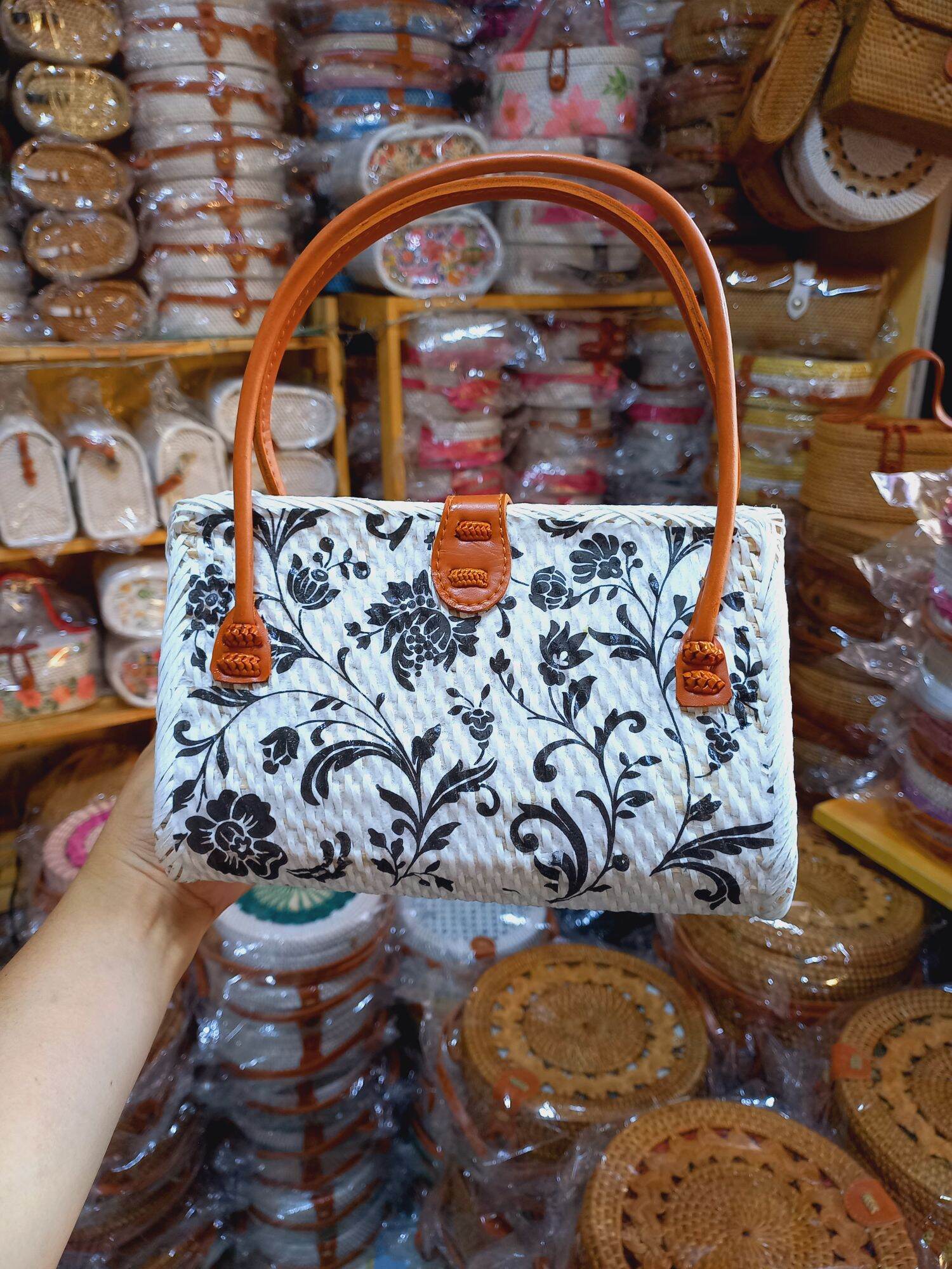 Original Authentic rattan handbag from Bali Indonesia summerbag