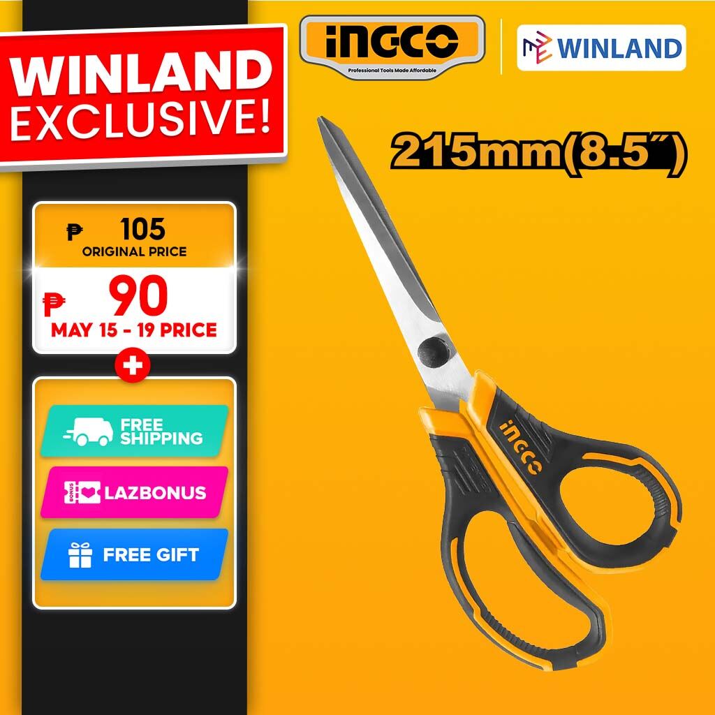 Ingco by Winland Stainless Steel Scissors Heavy Duty 215mm/8.5 ...