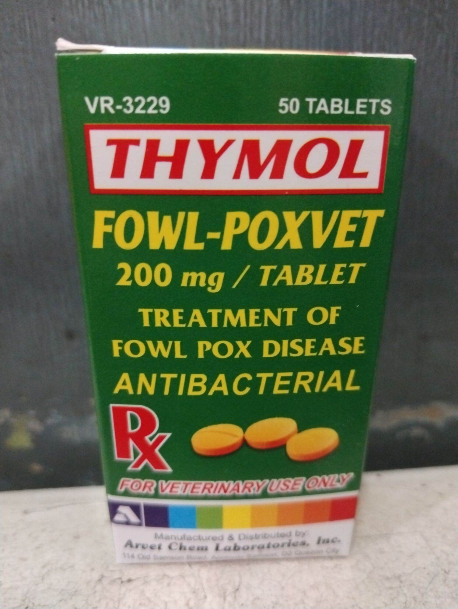 THYMOL FOWL-POXVET 200mg/TABLET TREATMENT of fowl pox Disease ...