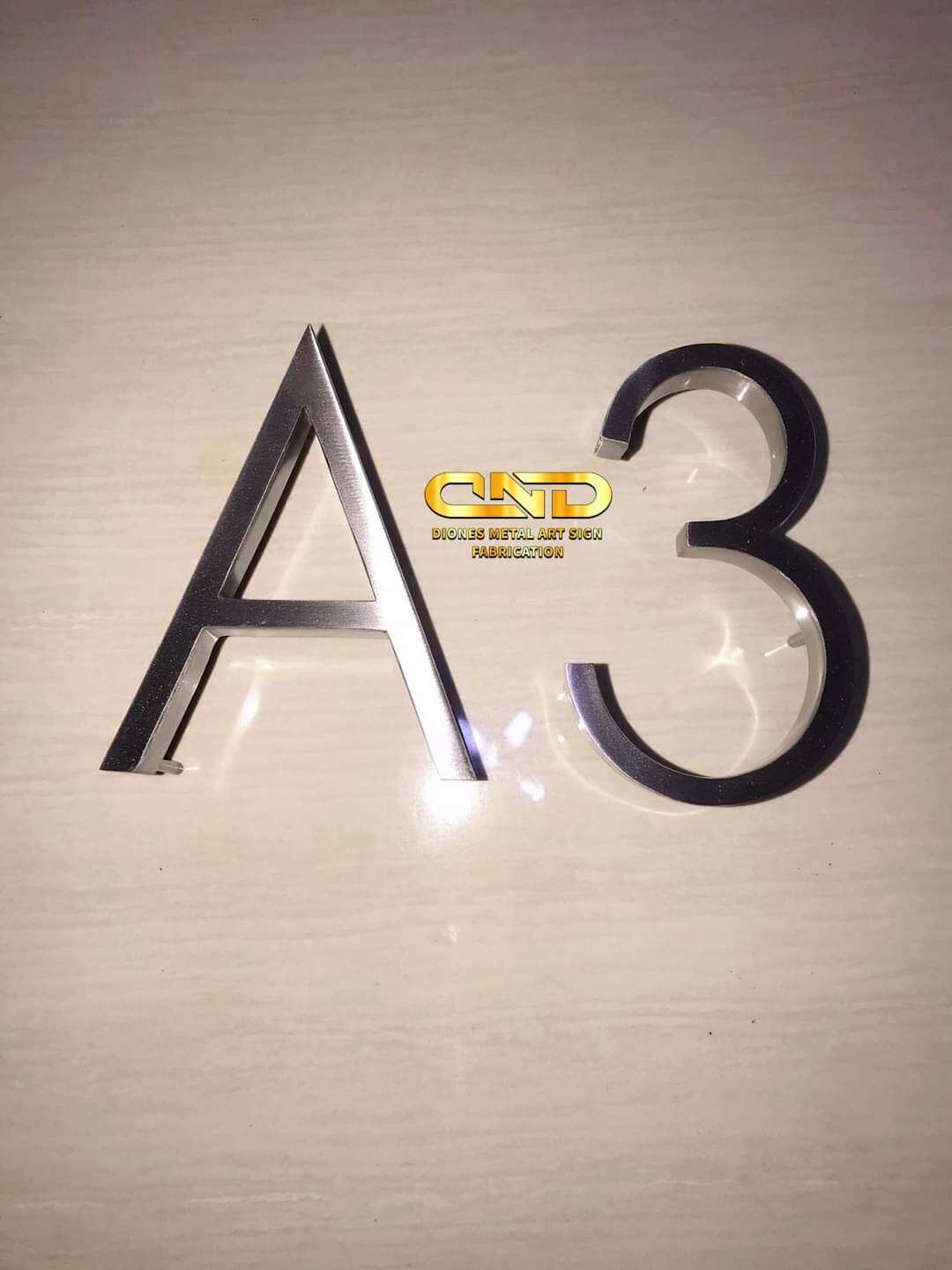 Stainless steel 3D letters/3D number sign/Unit number sign | Lazada PH