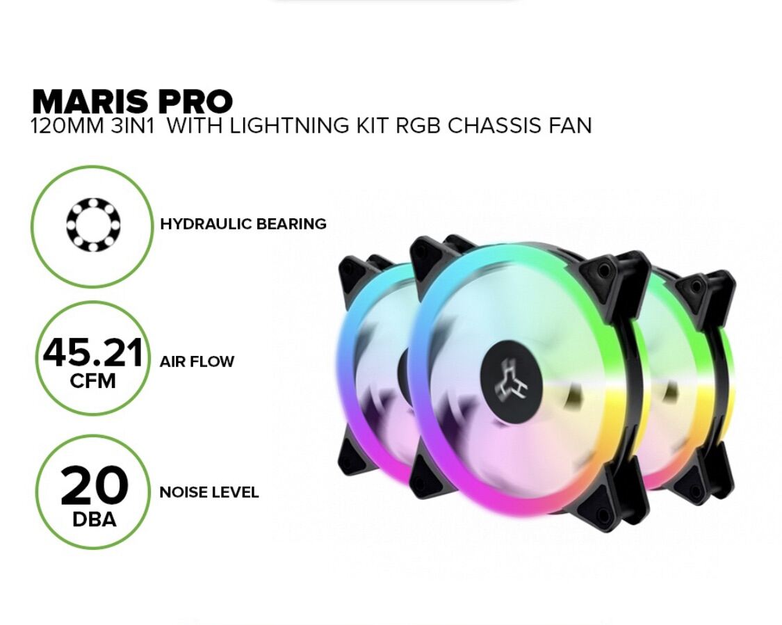 RAKK Maris Pro 120mm 3in1 (Fan Kit) Chassis Fan RGB. Rakk Gears 2000 ...