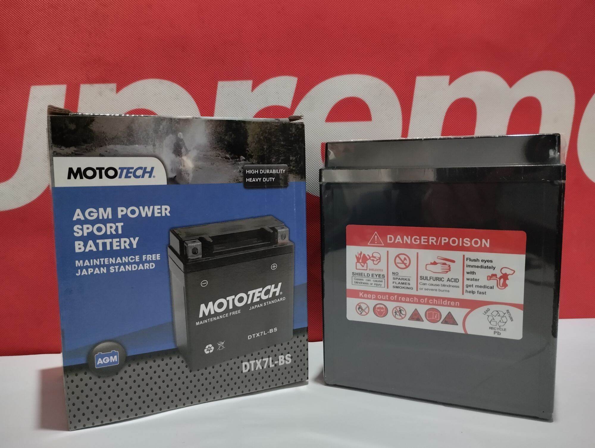 MOTOTECH BATTERY DTX7L-BS | Lazada PH