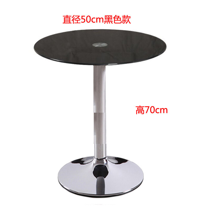 Glass Leisure Small round Table Simple round Tea Table Bar round Table ...