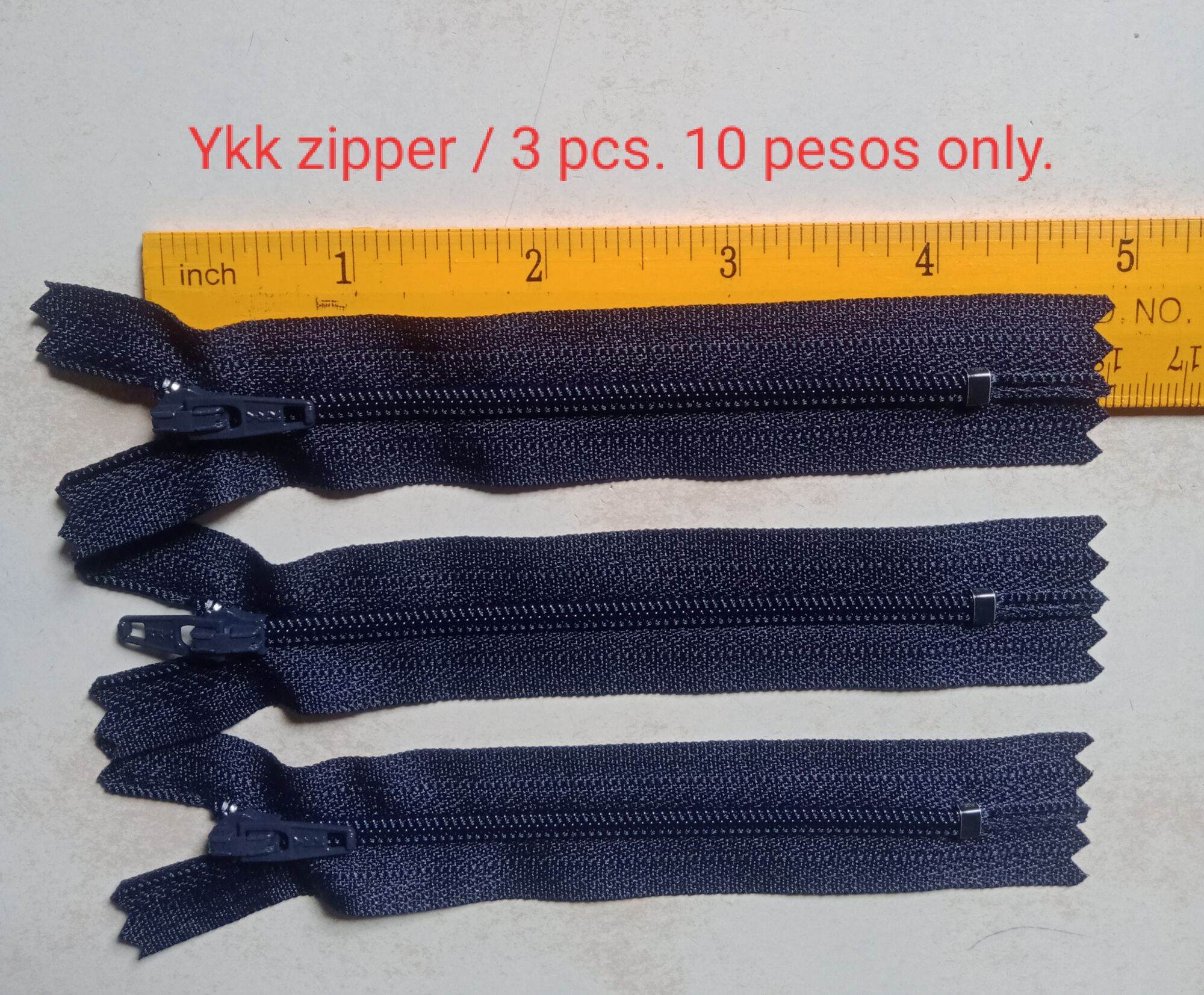 zipper /Ykk / sold per 3 pcs 10 pesos only | Lazada PH