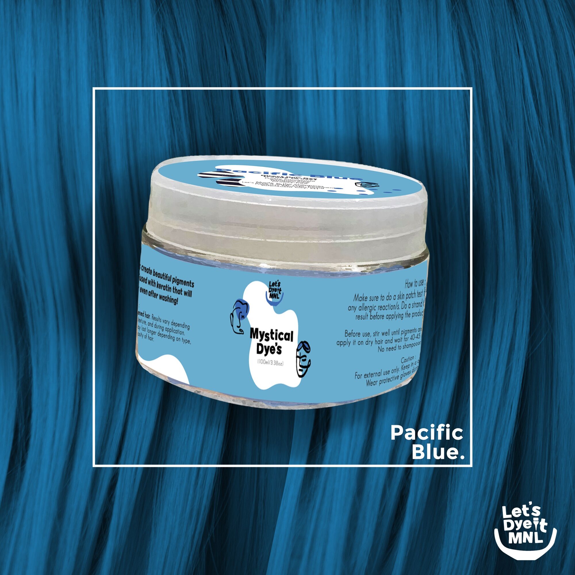 Pacific Blue (Light Blue) Mystical Hair Dye Tub Bleaching Set | Lazada PH