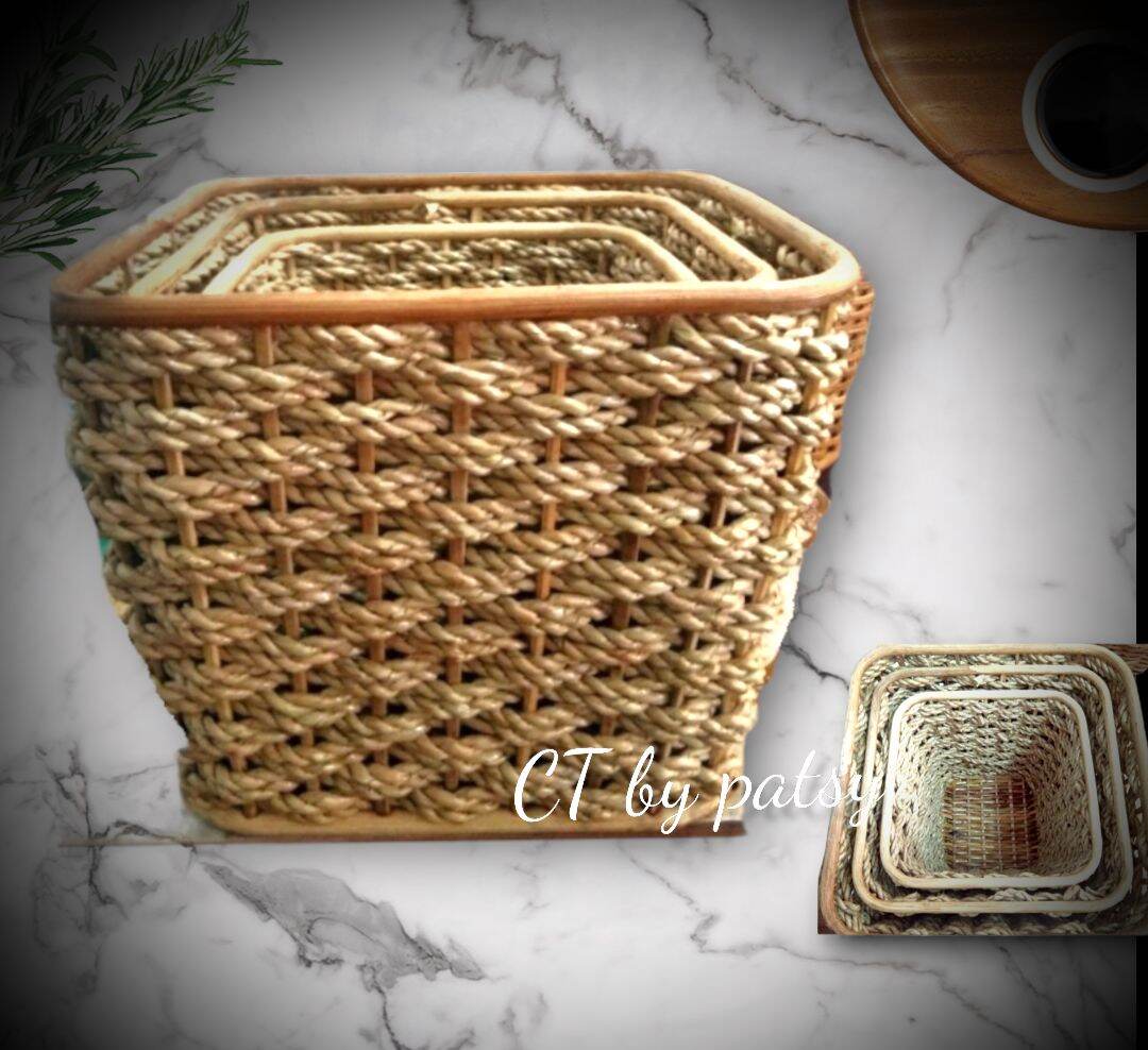 RATTAN X BURI Hand Woven Square Basket | Planter | Lazada PH