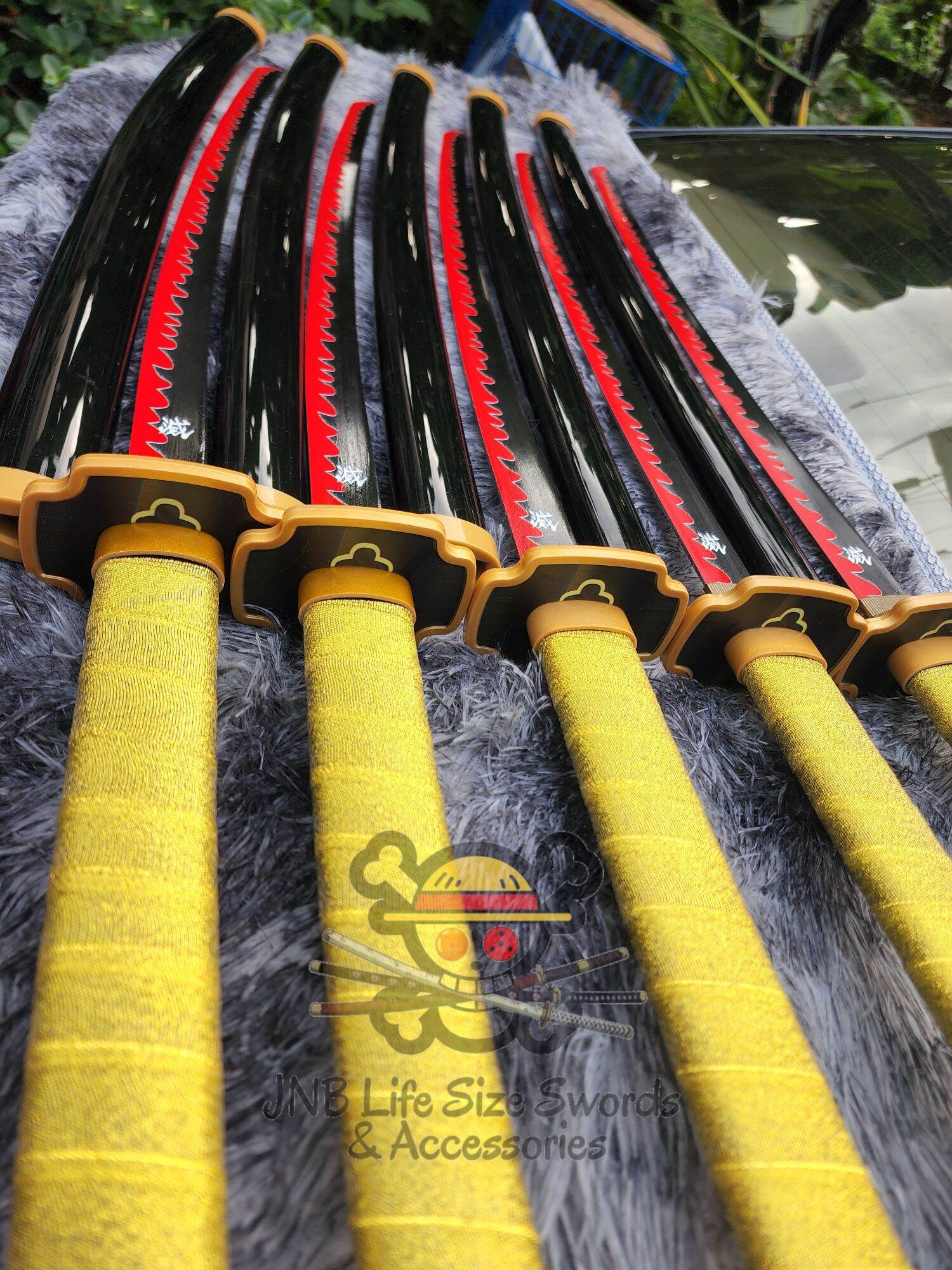 Anime Cosplay Yoriichi Sun Breath Hashira Katana ,Life Size Scale Steel ...