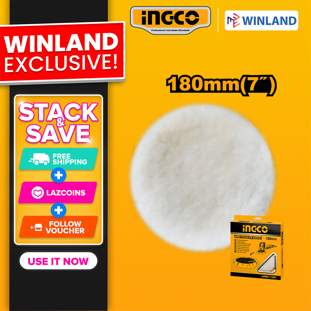 Ingco by Winland 180mm(7inch) Wool polishing bonnet APB0111801 ING-HT ...