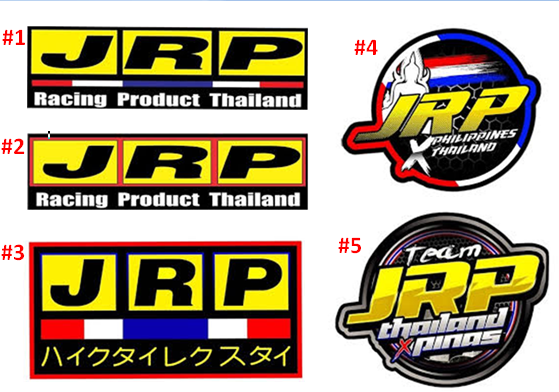 JRP Sticker for Motorcycles Trending Thai Brand Full Set 5pcs sticker ...