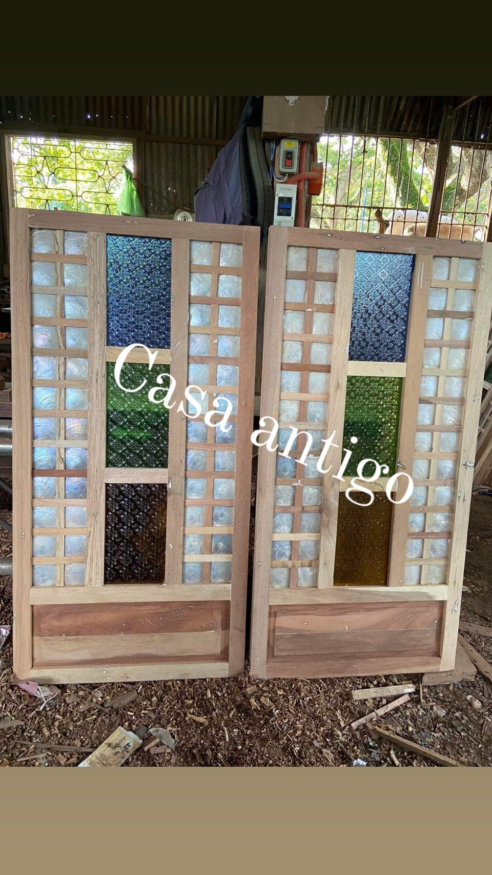 capiz window glass 2ft x 4ft old wood used | Lazada PH
