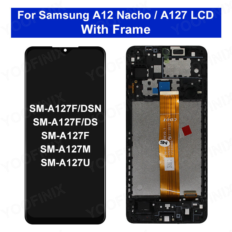 For Samsung Galaxy A12 Nacho LCD SM-A127F/DSN Display Touch Screen ...