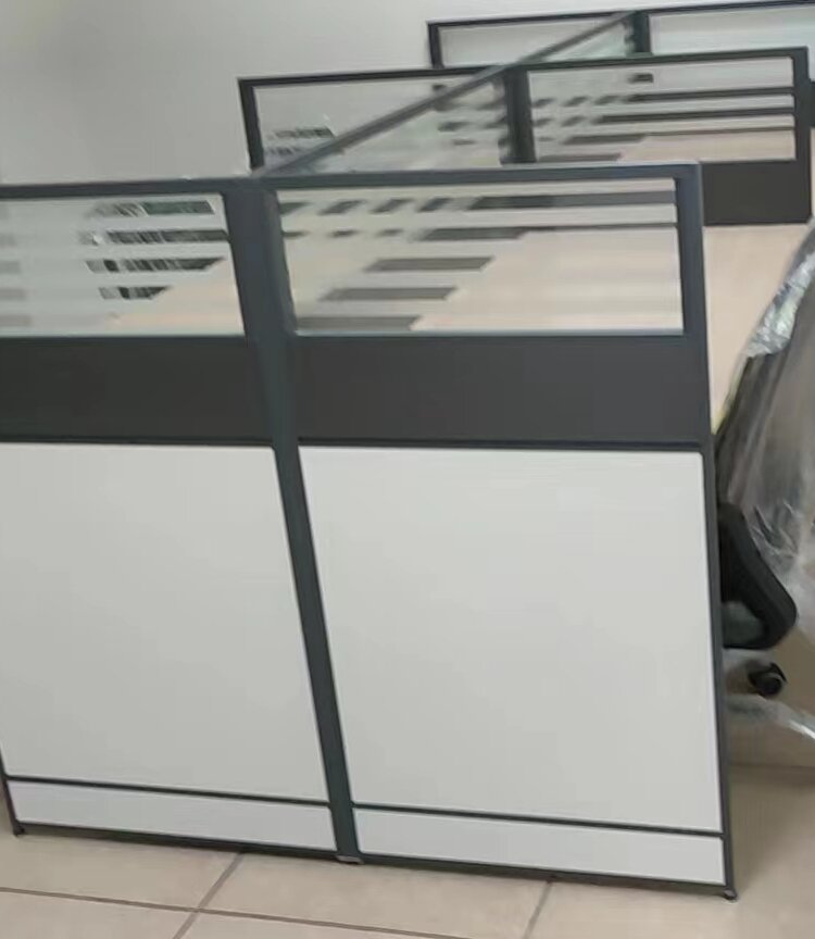 Office Furniture Modern Staff Office Table and Chair Card Slot Screen ...