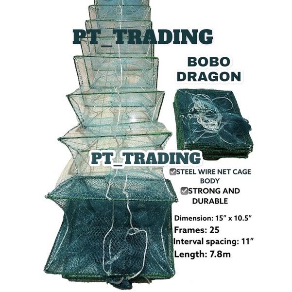 DRAGON BUBU GREEN ️FISHNET ️SHRIMP CAGE | Lazada PH