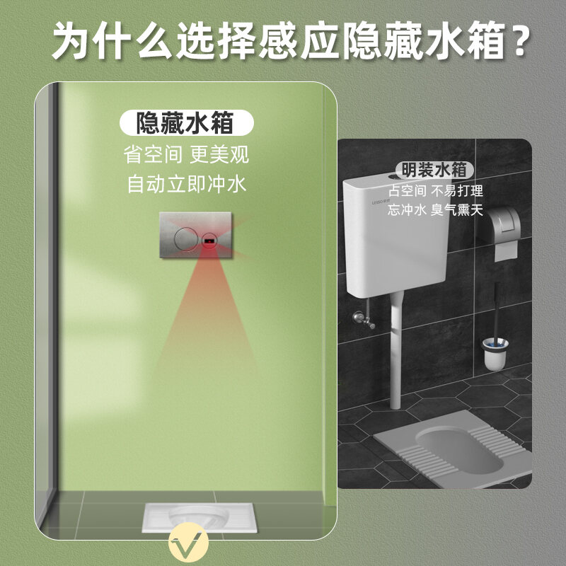 Induction Hidden Water Tank Bathroom Home Intelligent Hidden Flushing ...