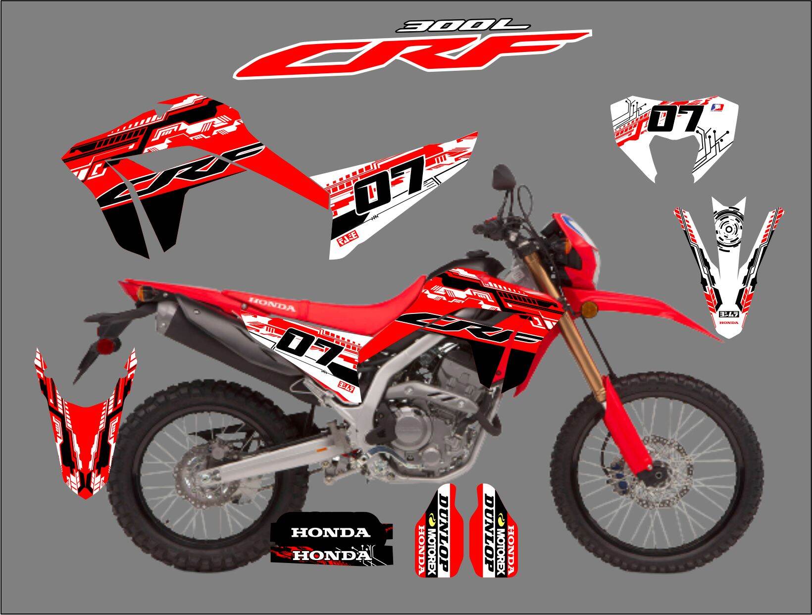 Honda crf 300L full body decals | Lazada PH