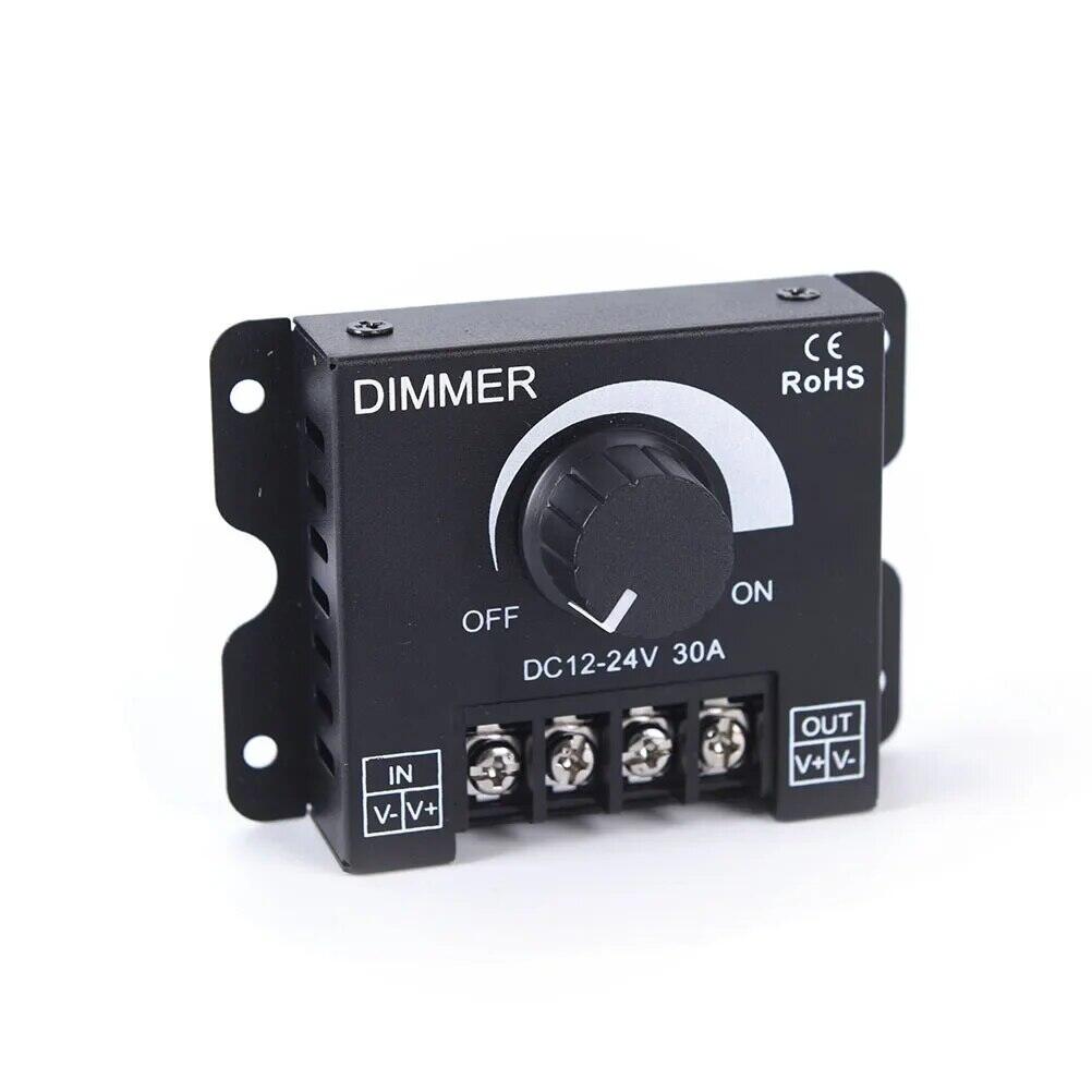 High Power 30A Led Strip Light Dimmer 12v Rotary Switch Control Panel ...