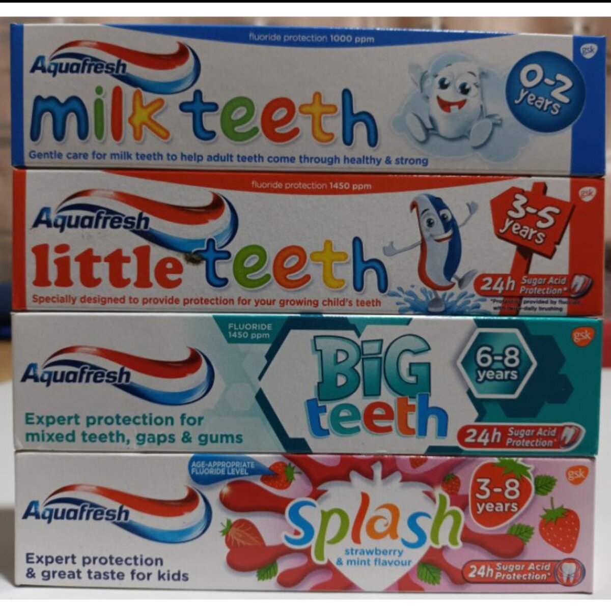 Aquafresh Milk/Little/Big Teeth Splash Strawberry toothpaste 50ml ...