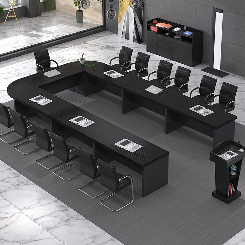 Creative Conference Table U-Shaped Long Square Training Table and Chair ...