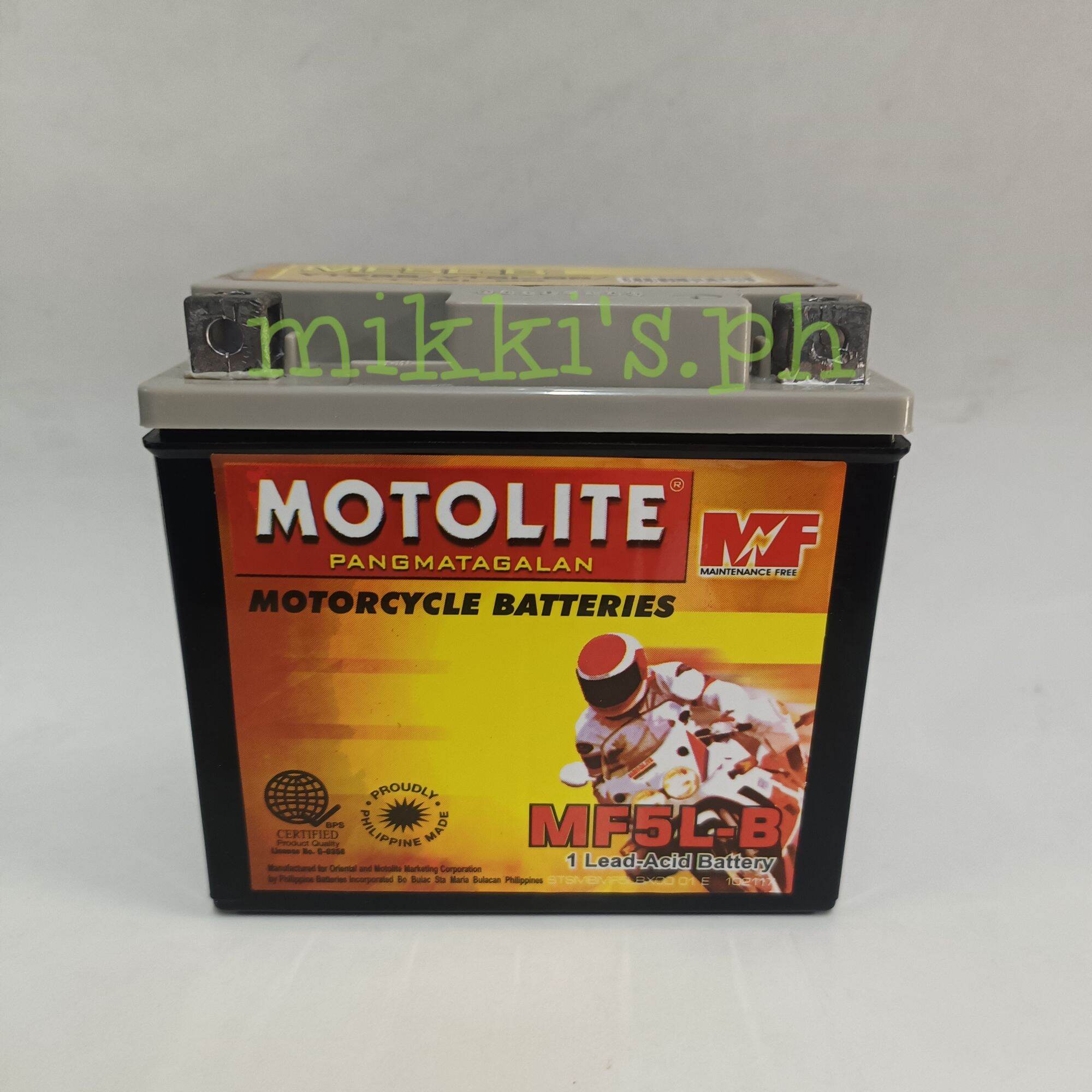 motolite motorcycle battery maintenance free mf5L | Lazada PH