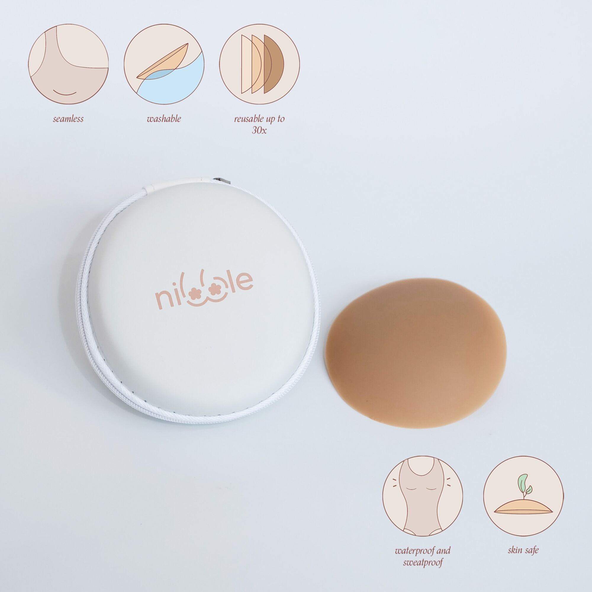 Nibble Nipple Cover in Tan (Opaque) | Lazada PH