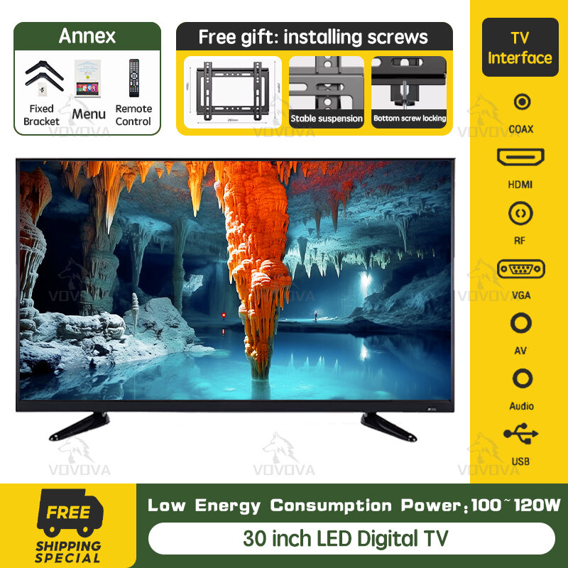 VOVOVA smart tv 50 32 30inch Full HD led tv flat screen smart tv sale YouTube Netflix WIFI ...