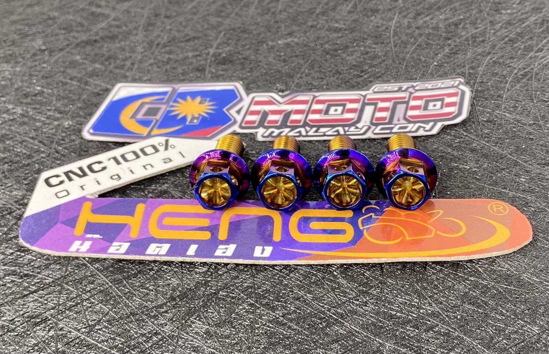 HENG REAR NUT FOR NMAX V1, V2, & V2.1 / AEROX V1 & V2 CNC TITANIUM ...