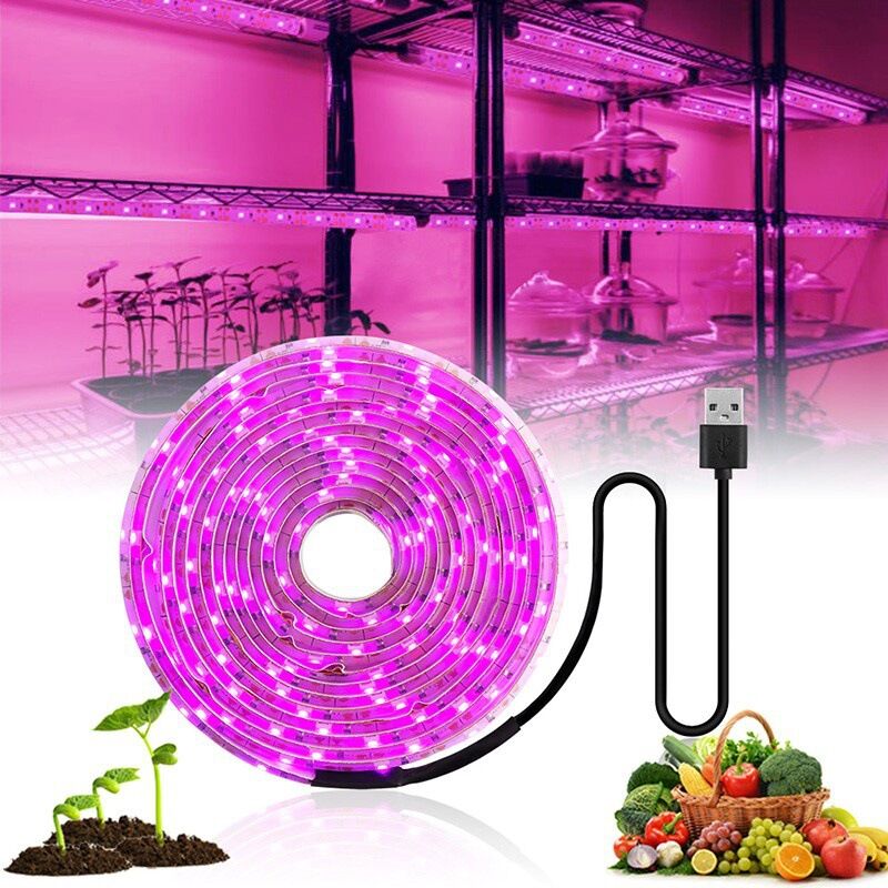 Plant Light Grow LED Strip 5V USB LED 1-5m Full Spectrum Waterproof LED ...