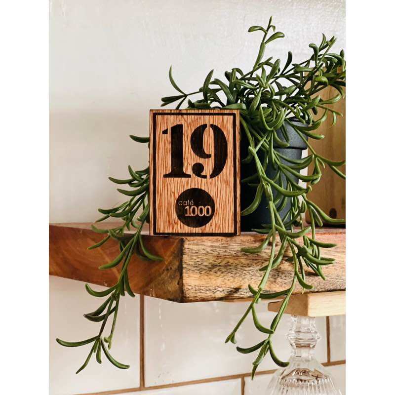 Wooden Waiting Number With Personalized Engraved Logo | Lazada PH