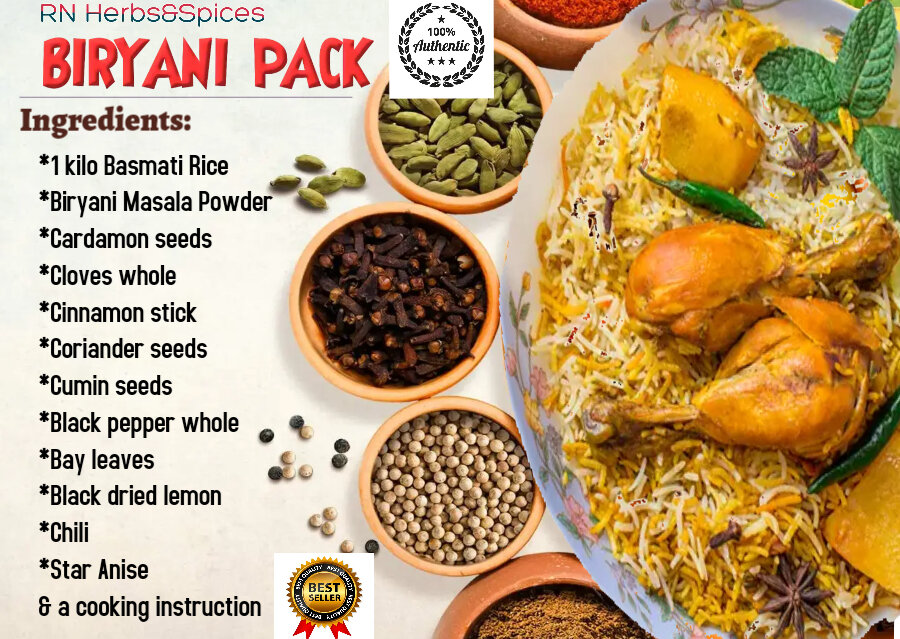 BIRYANI PACK (1Kls Basmati, Biryani Masala,Whole spices) | Lazada PH