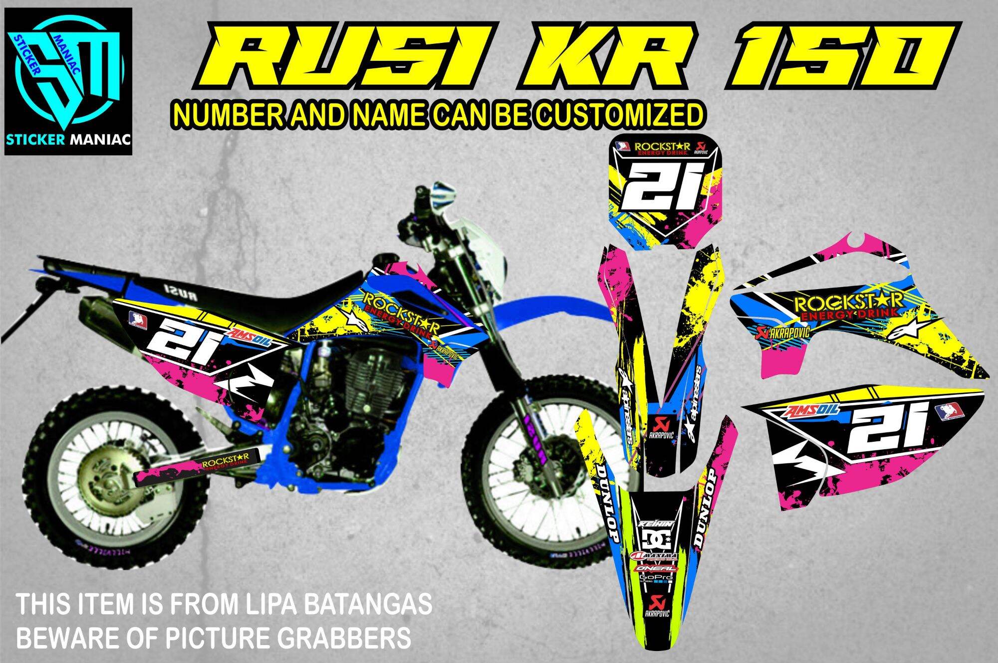 Rusi KR 150 full body decals | Lazada PH