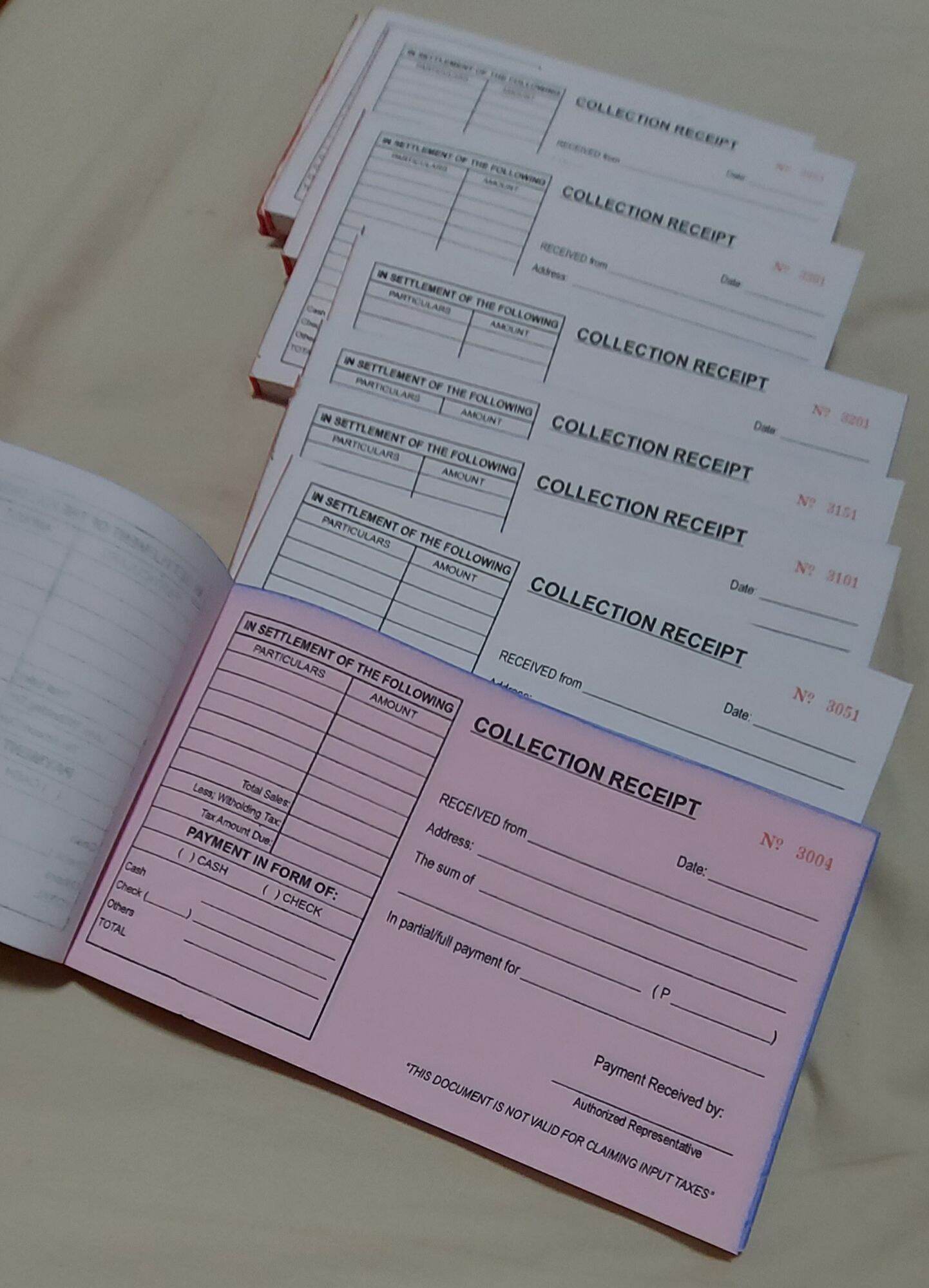 1 pad Generic Collection Receipt 4 x 7 inches | Lazada PH