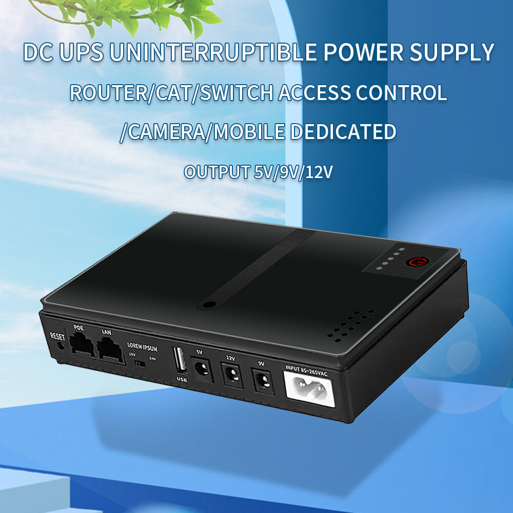 DC Output Uninterruptible Power Supply UPS Router Built-in Adapter 7200 ...