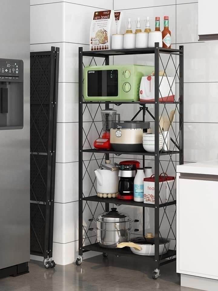 HEAVY DUTY FOLDABLE SPACE SAVING MUTI PURPOSE METAL RACK STAND ...