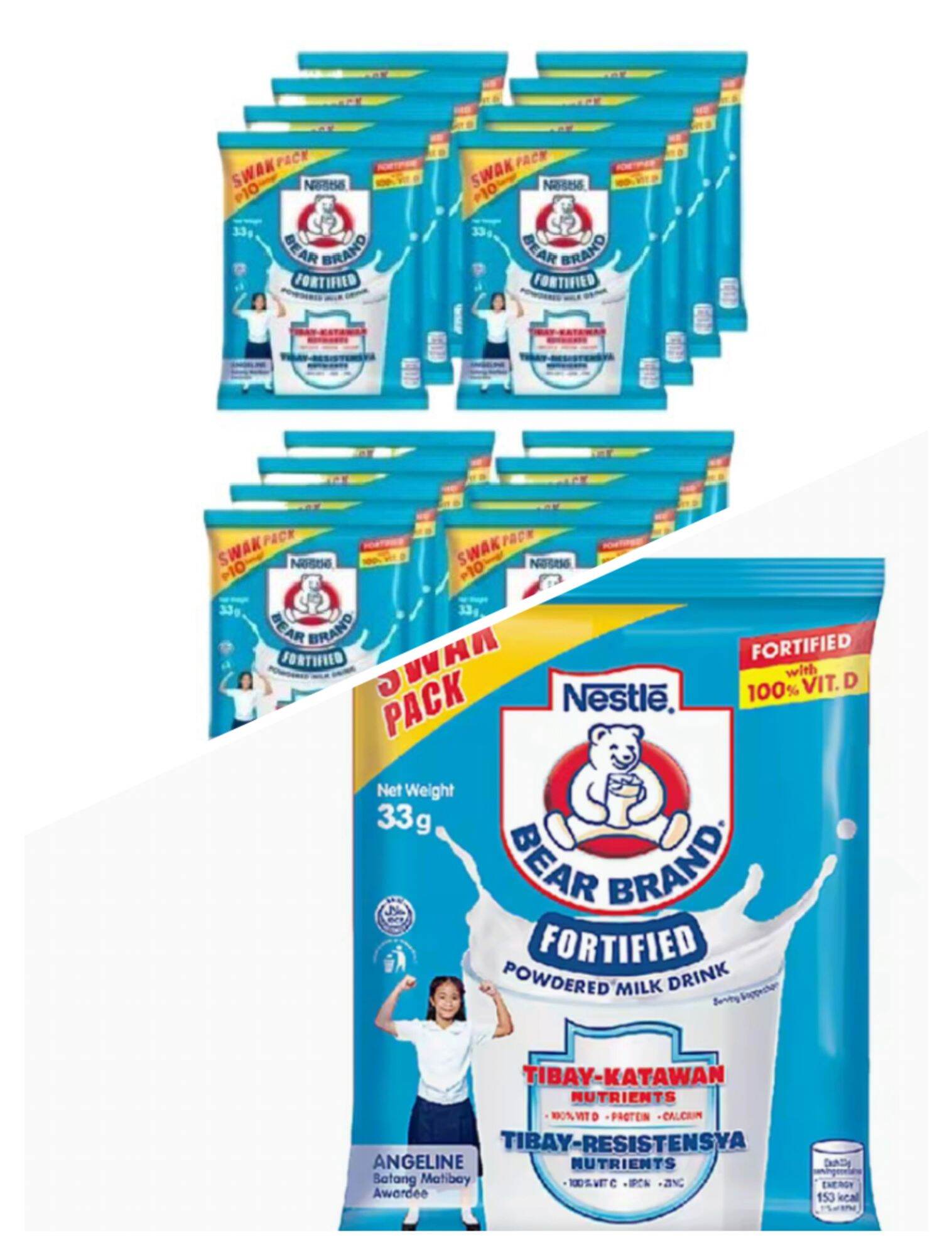 Bear Brand Fortified Powdered Milk Drink SWAK 33g – 8pcs sachets ...