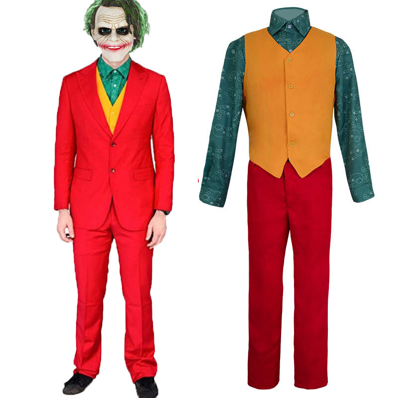 Jorker Clown Costume Halloween Adult and Children Cosplay Suit Dark ...