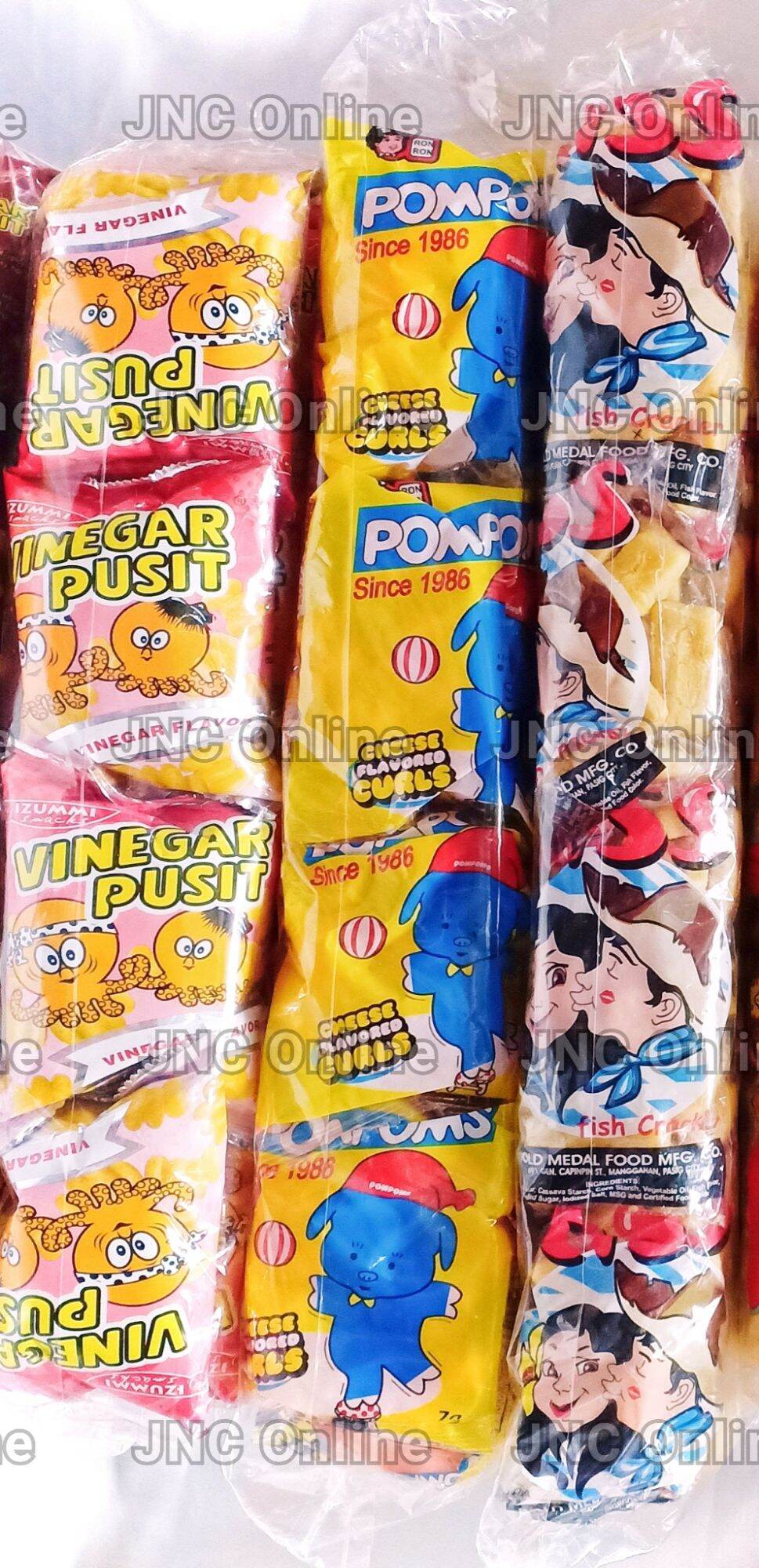 3-in-1 Pack | Assorted Pinoy 90s Chichirya Snack Pompoms Vinegar Pusit ...