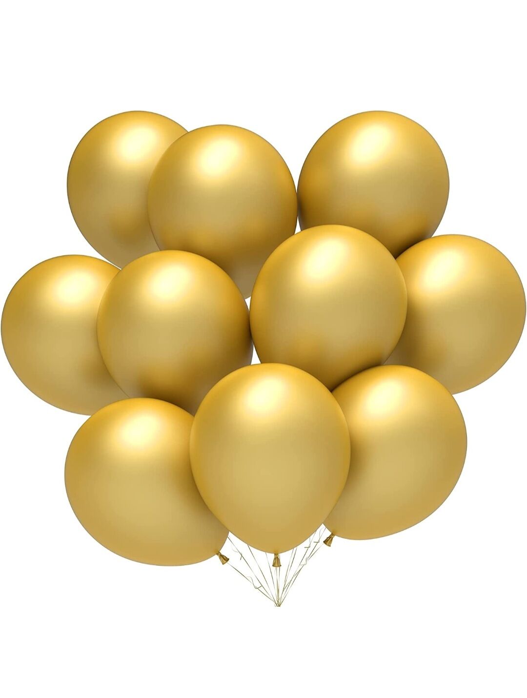 100 Pieces Metallic Latex Balloon Gold 10" | Lazada PH