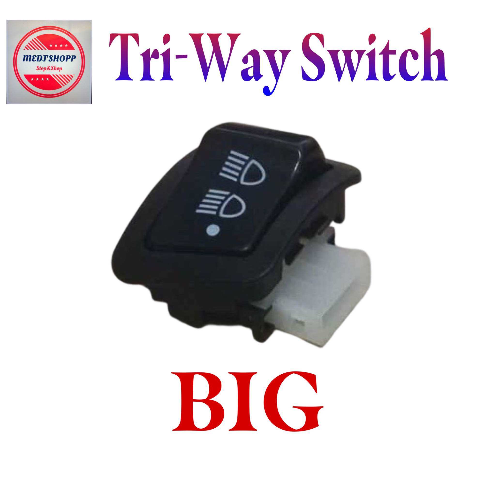 TRI WAY SWITCH 3WAY SWITCH BUTTON HEADLIGHT SWITCH FOR HONDA BEAT FI ...