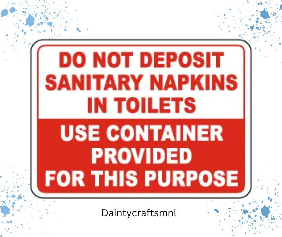 Sanitary Napkin Signage A4 | Lazada PH